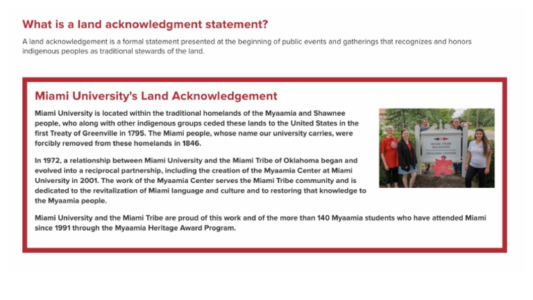 Land Acknowledgment | PDF