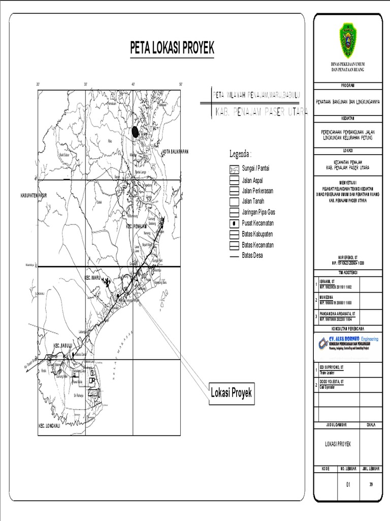 Peta Lokasi Proyek Dinas PUPR | PDF