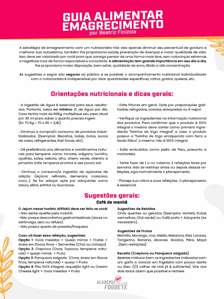 Acf PDF Guia Alimentar Emagrecimento | PDF