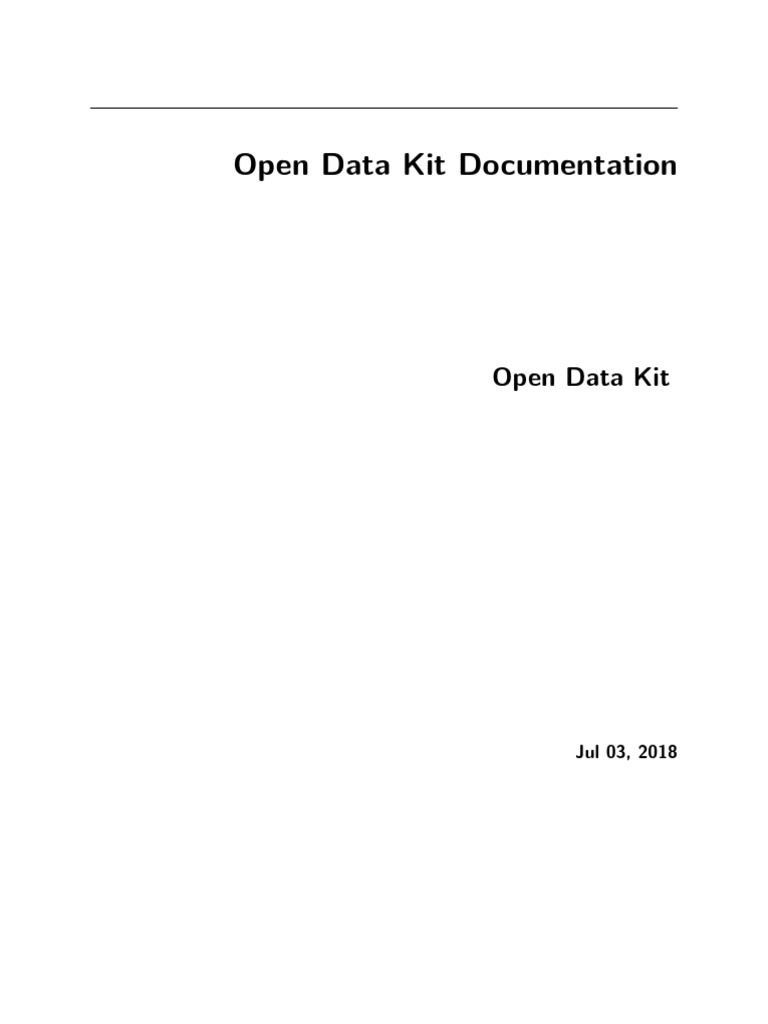 An Introduction to Using Open Data Kit for Mobile Data Collection | PDF ...