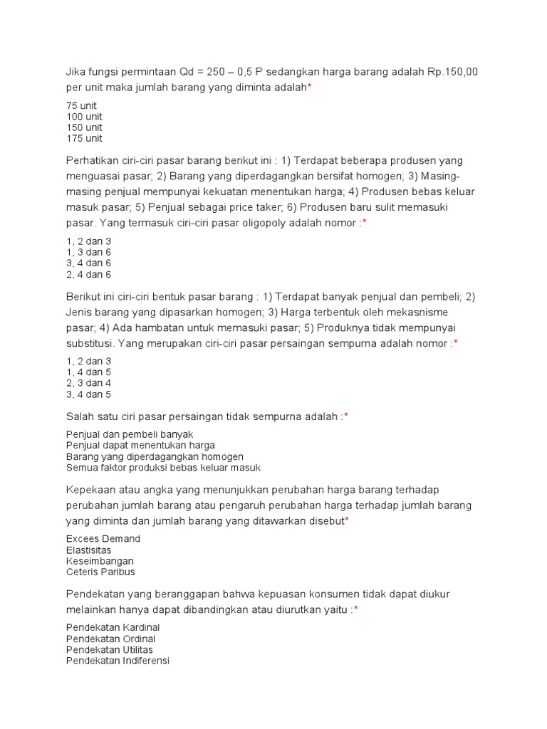 Jika Fungsi Permintaan QD | PDF