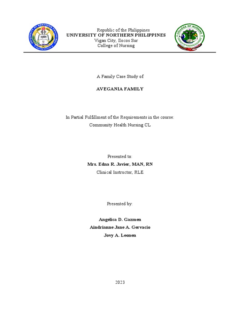 Family Case Study: Avegania Family Analysis | PDF