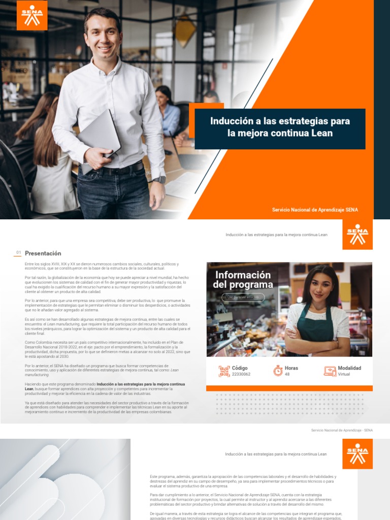 Informacion Del Programa | PDF | Lean Manufacturing | Aprendizaje