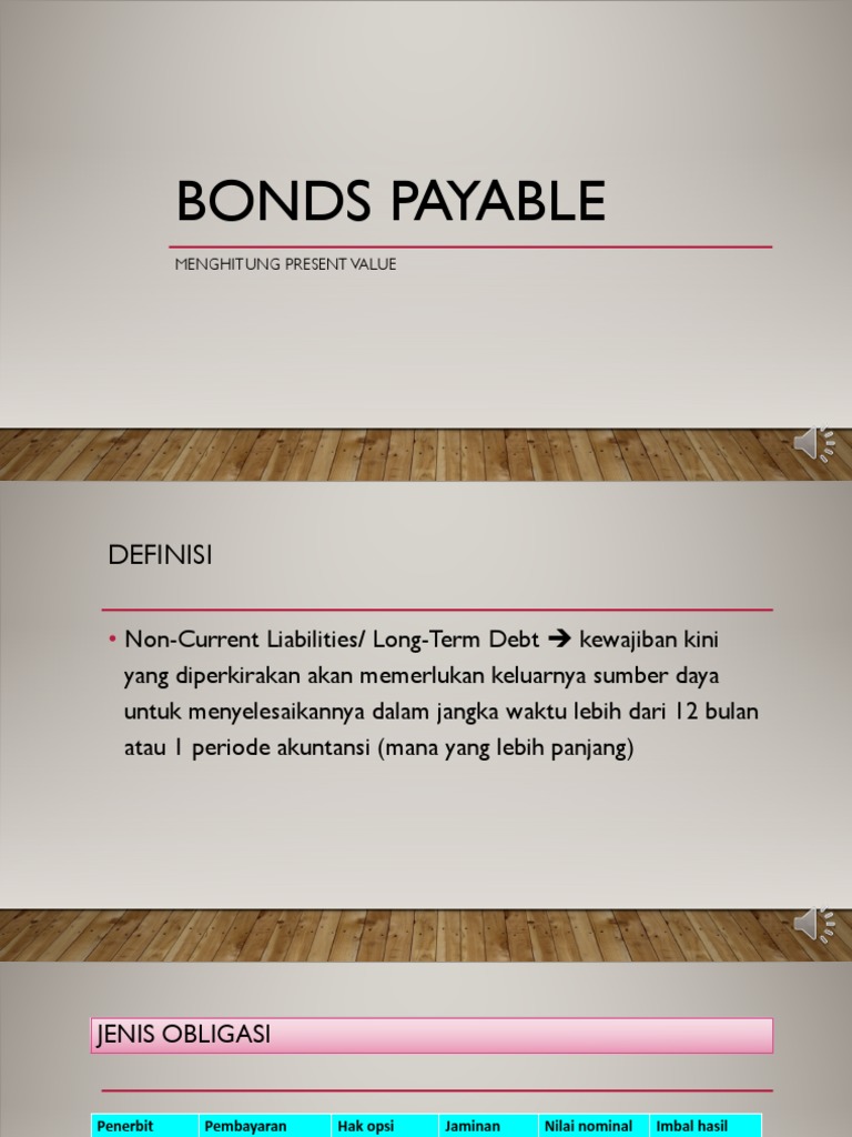 BONDS PAYABLE-menghitung Present Value PDF | PDF
