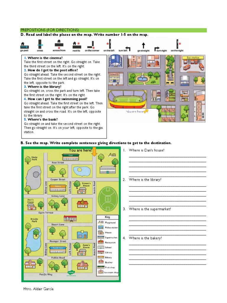 Navigating a Map: Providing Directions Between Various Locations | PDF