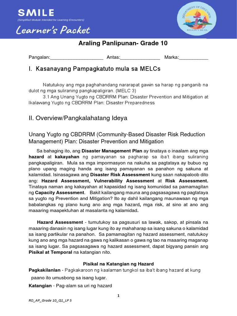 Ap10 Melc3 LP5 Q1 | PDF
