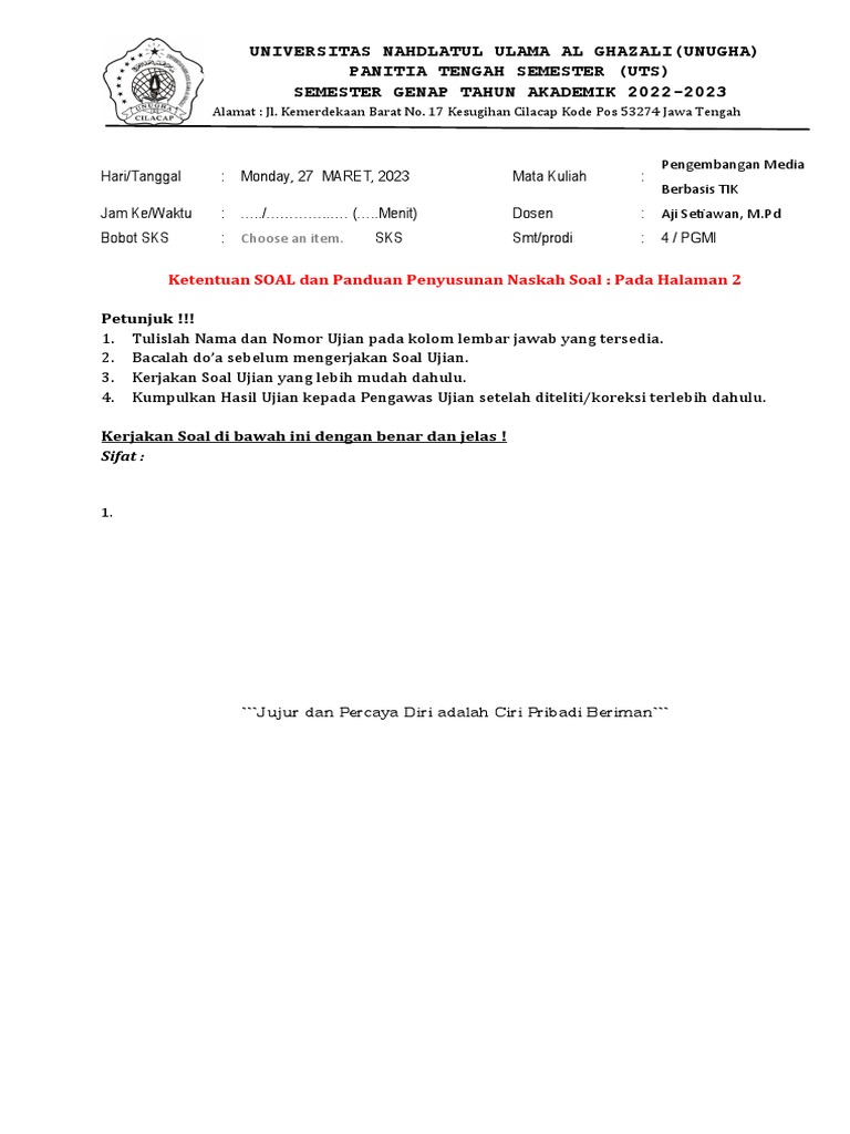 Template-soal-ujian (1) (1).docx | PDF