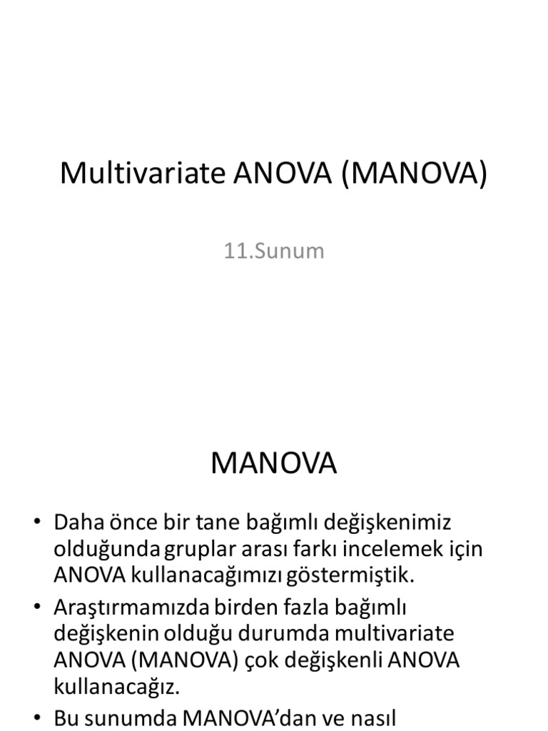 Manova Sunum | PDF