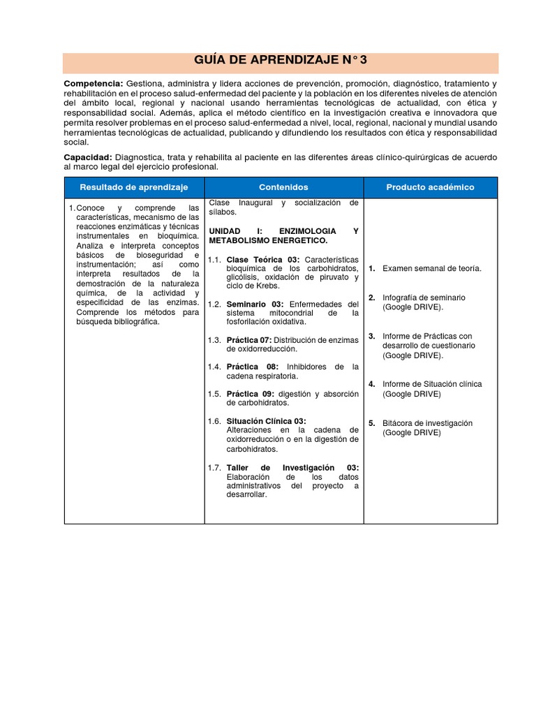 Guía 03. 2023 | PDF | Enzima | Bioquímica