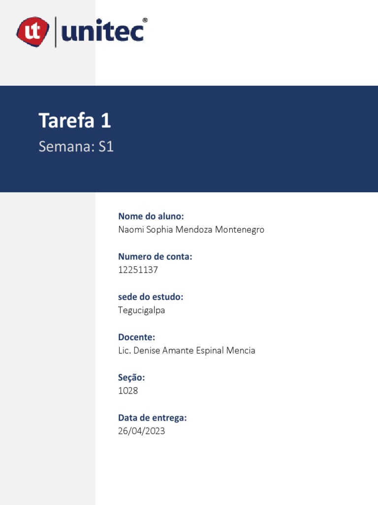 Tarefa 1 | PDF