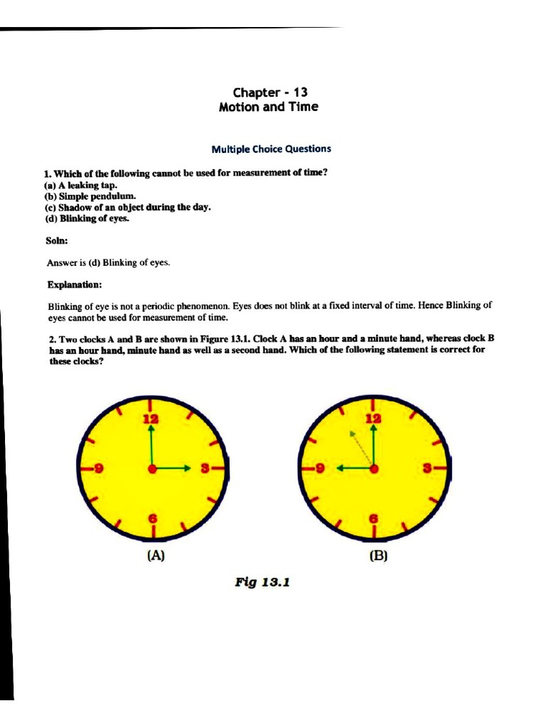 Motion and Time | PDF
