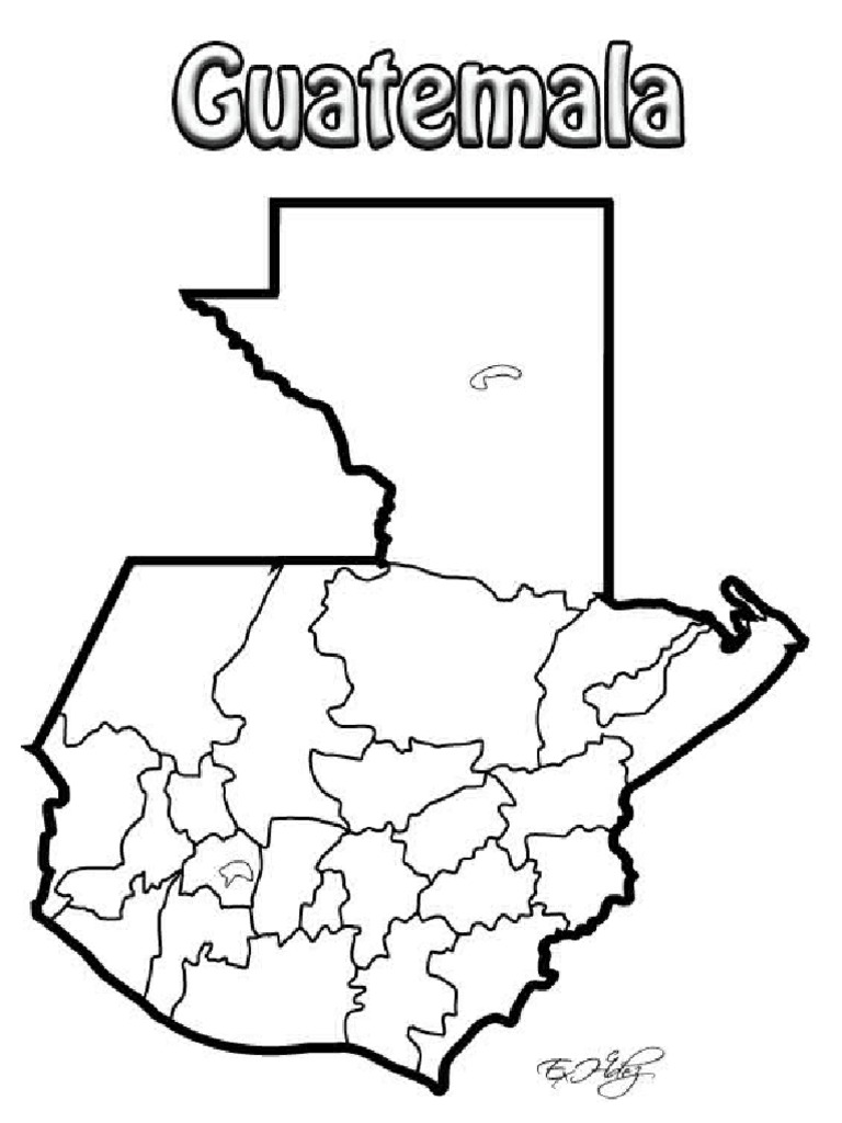 Mapa de Guatemala en Blanco | PDF