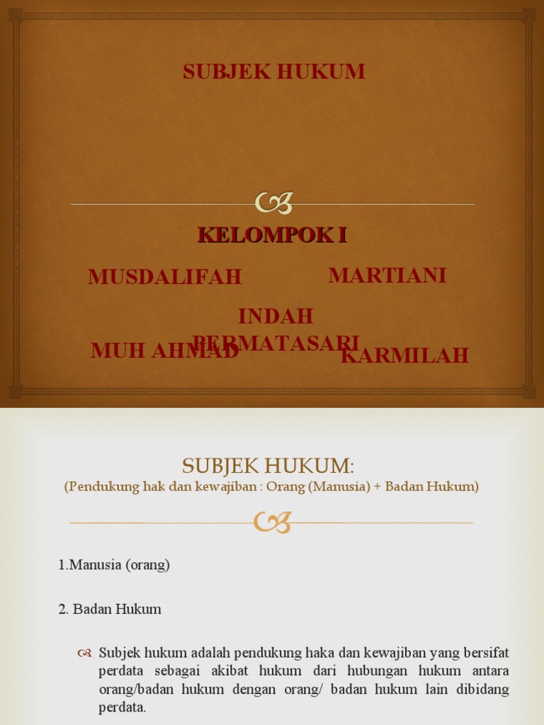 Tugas 2 SUBJEK HUKUM | PDF
