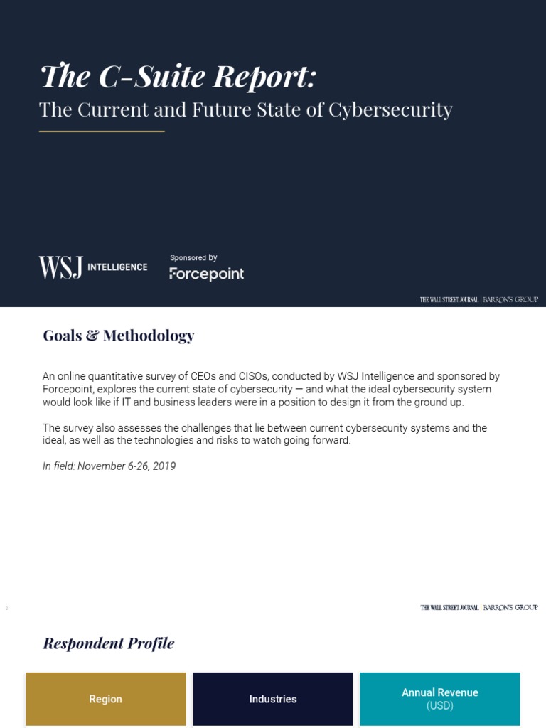 The C Suite Report WSJ Forcepoint PDF | PDF | Computer Security | Security