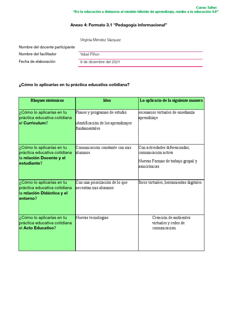 Anexo 4 | PDF | Plan de estudios | Maestros