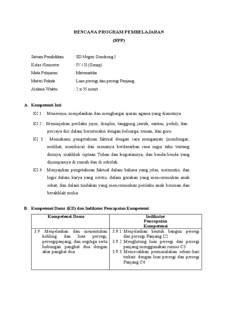 RPP Aksi 2 Praktek 2 | PDF
