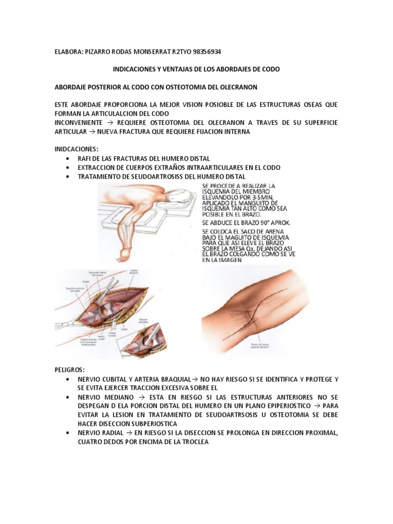 Abordajes de Codo | PDF | Codo | Anatomía