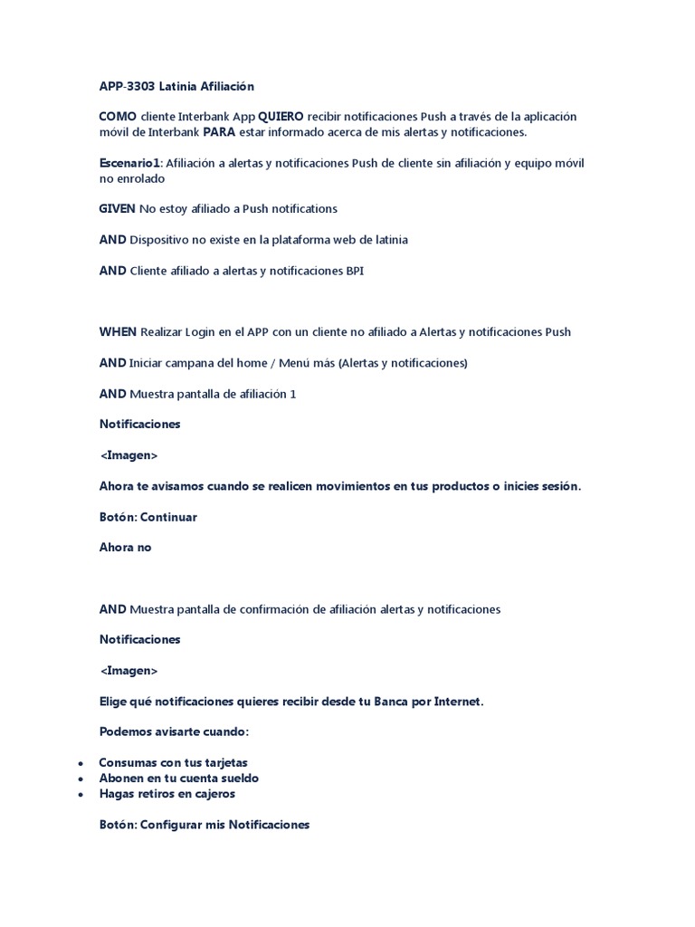 Ejemplo Sintaxis Gherkin Pdf Aplicación Movil Software 
