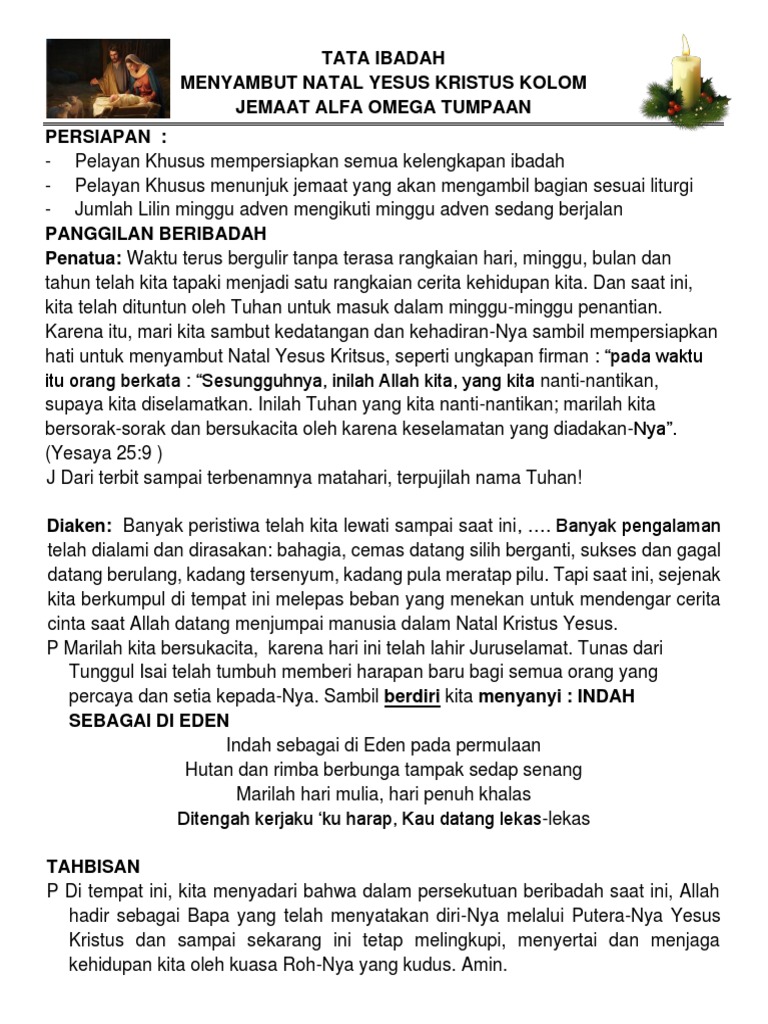 Tata Ibadah Natal Kolom | PDF