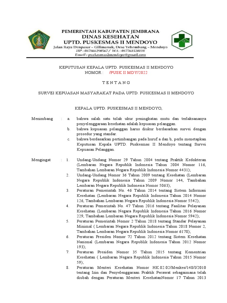 SK Kepuasan Masyarakat | PDF