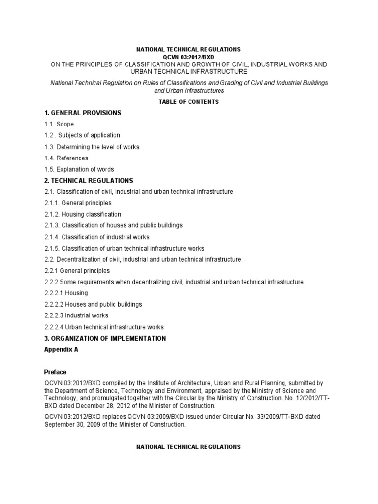 QCVN 032012BXD Vietnam Building Code On Classifications and Grading of ...