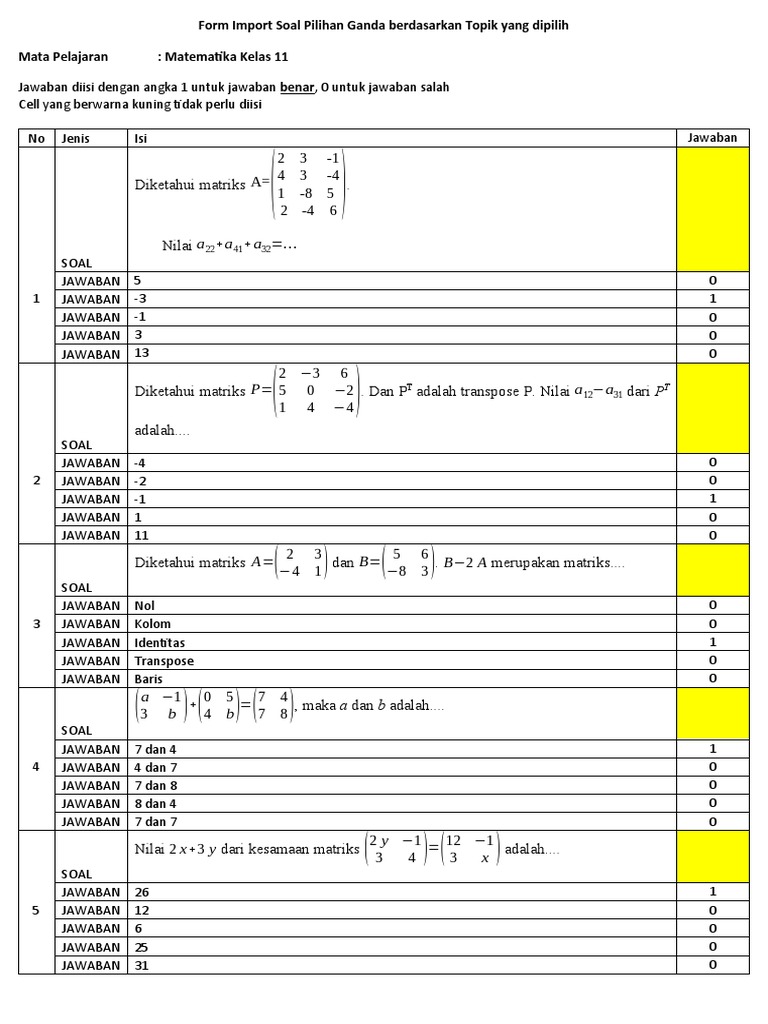 Pas MTK Xi Ganjil 2022 | PDF