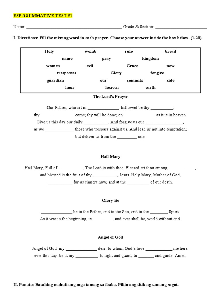 Esp First Periodical Exam | PDF