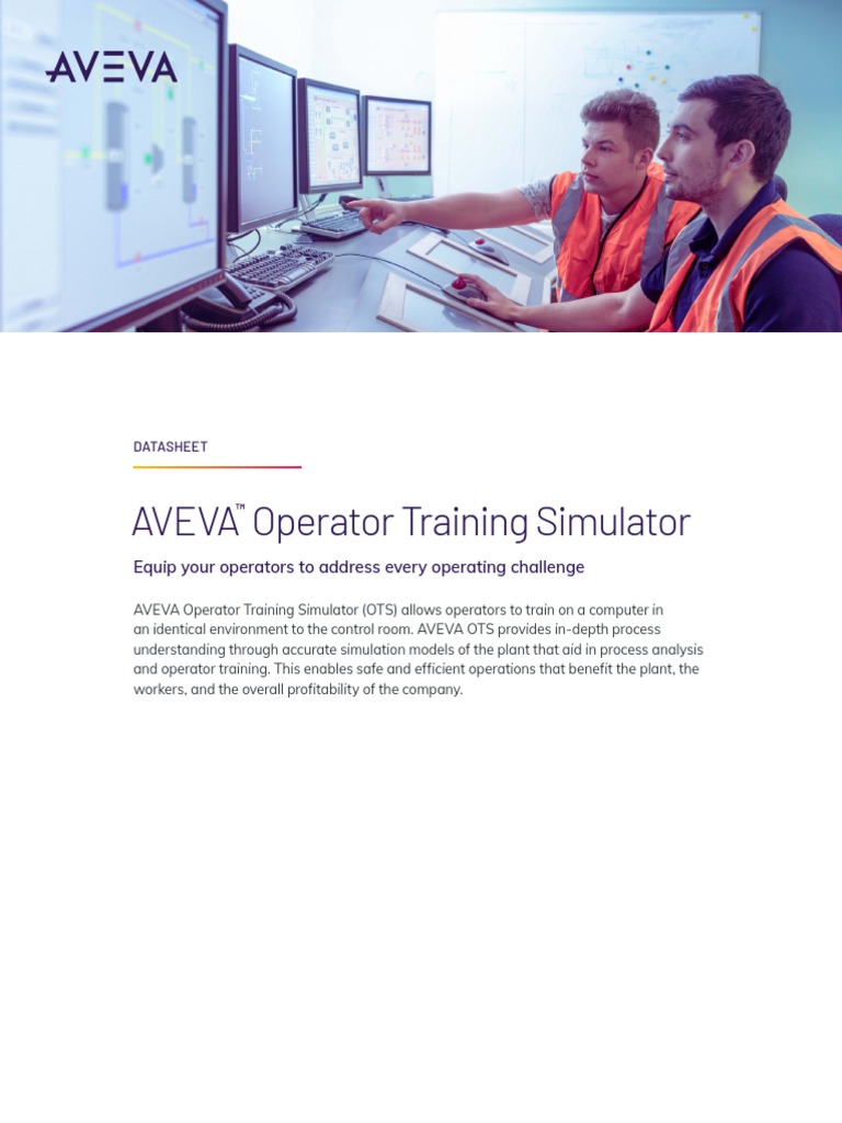 Datasheet AVEVA Operator-Training-Simulator 22-03 PDF | PDF | Simulation | Cloud Computing