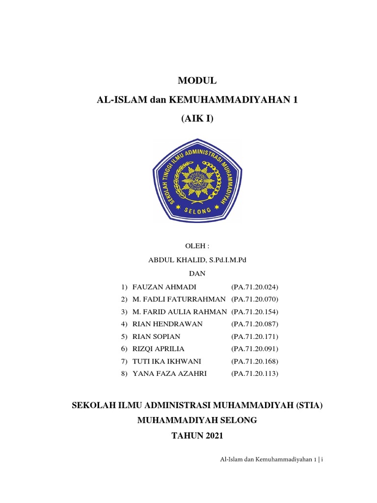 Modul Aik 1 PDF | PDF