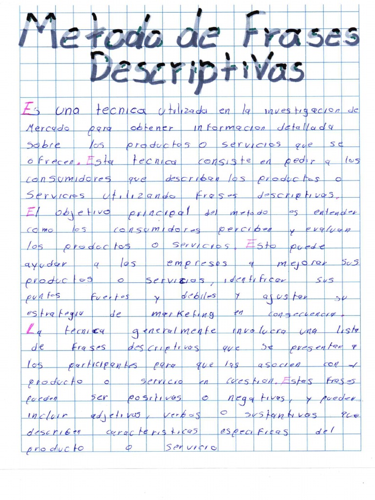 Metodo De Frases Descriptivas Ejemplo Actualizado Noviembre 2022 ...