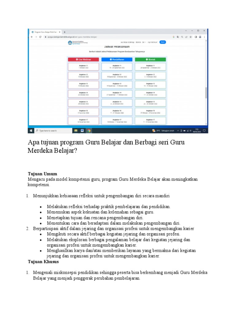 Program Pengembangan Guru Merdeka | PDF