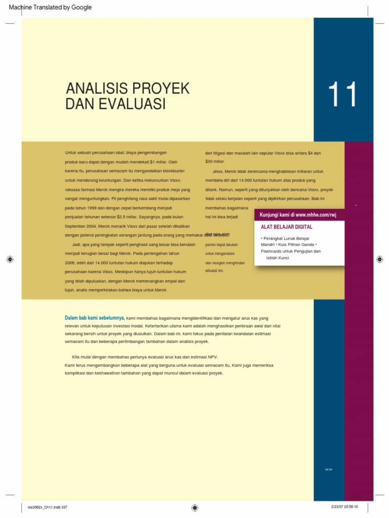 Chapter 11 - PROJECT ANALYSIS AND EVALUATION PDF | PDF