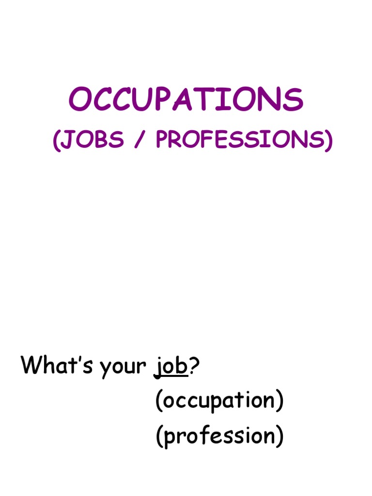 Occupations and Professions List | PDF
