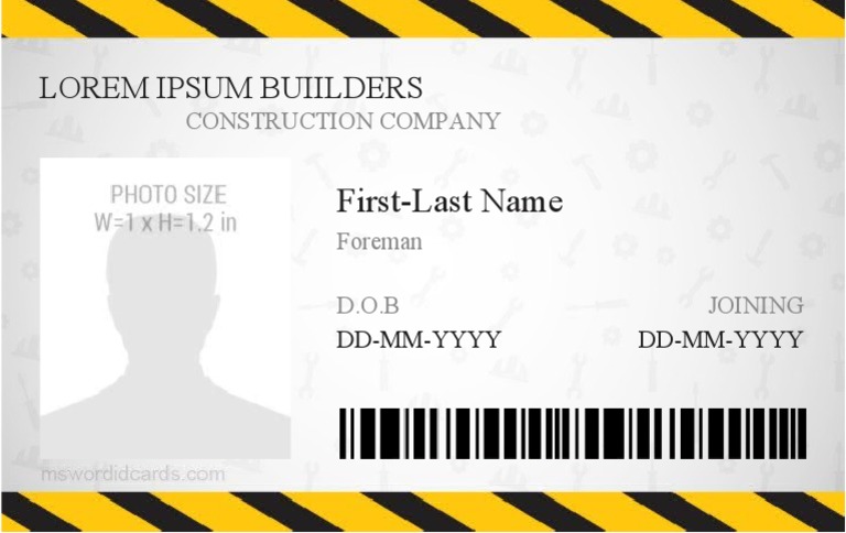 Construction Worker Id 1 | PDF