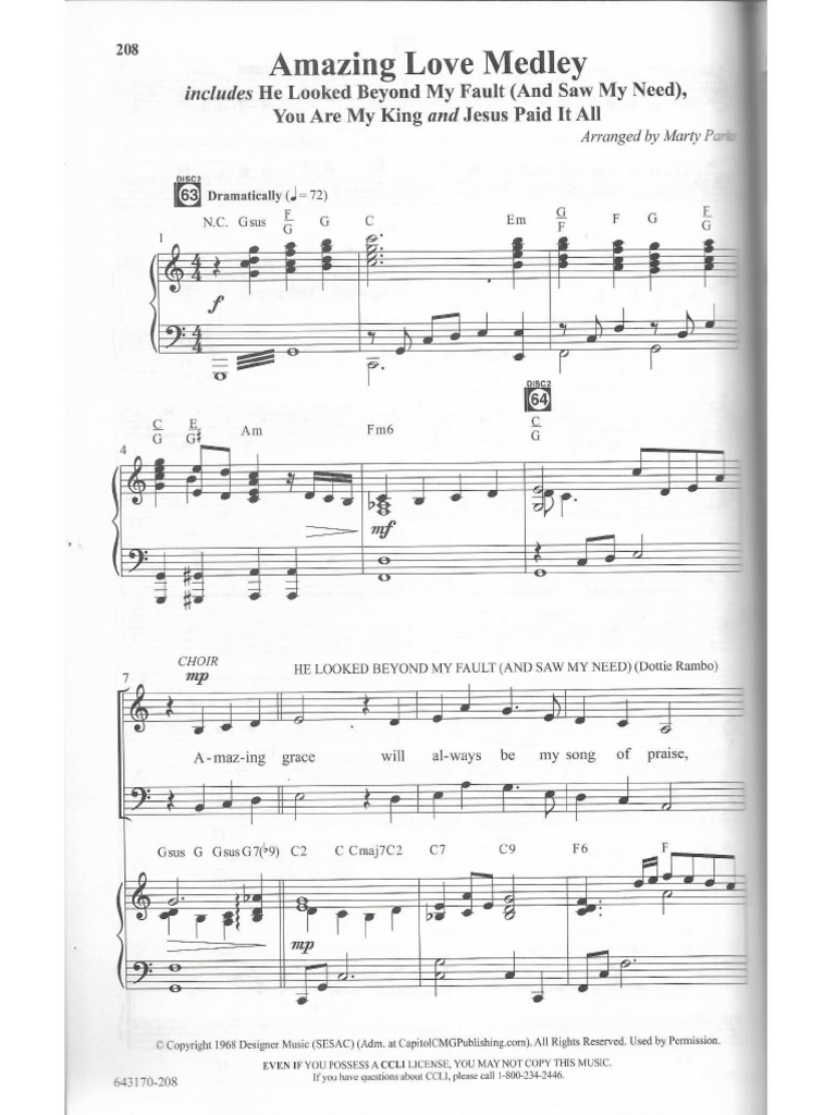 Amazing Love Medley | PDF