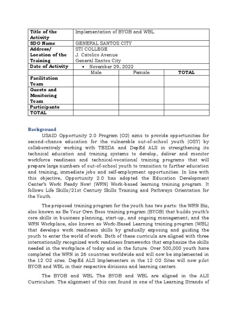 FINAL - Appendix B Template Implementation Report | PDF | Learning | Curriculum