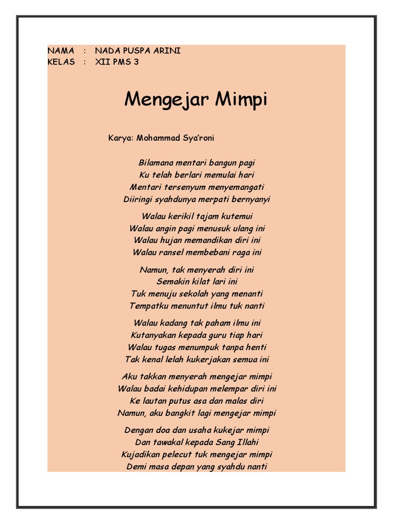 Mengejar Mimpi | PDF