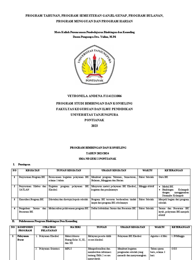 Program Bimbingan Dan Konseling | PDF