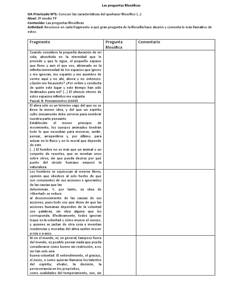 Las Preguntas Filosóficas | PDF | Mal | Alma