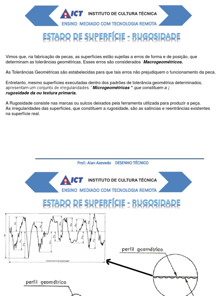AULA DESENHO TECNICO - RUGOSIDADE-convertido-1 | PDF
