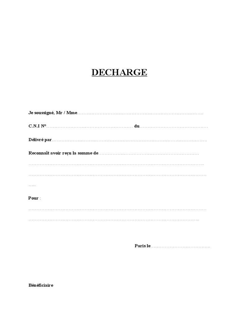 DECHARGE.docx | PDF