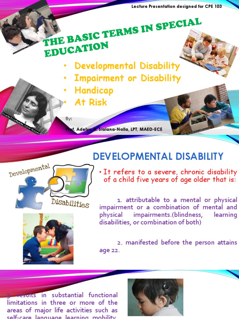 The Basic Terms in Special Education | Download Free PDF | Intellectual Disability | Disability