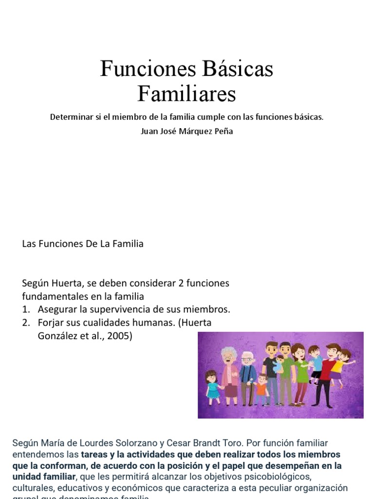 Funciones Basicas de La Familia | PDF