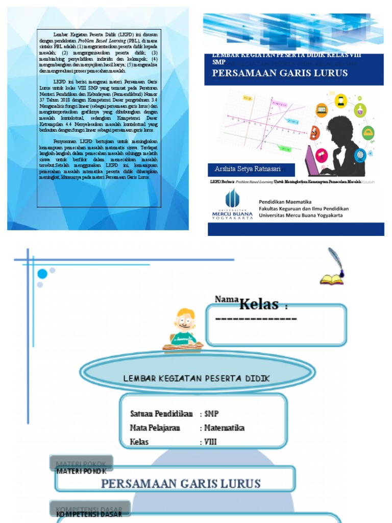 LKPD Persamaan Garis Lurus Kelas VIII | PDF
