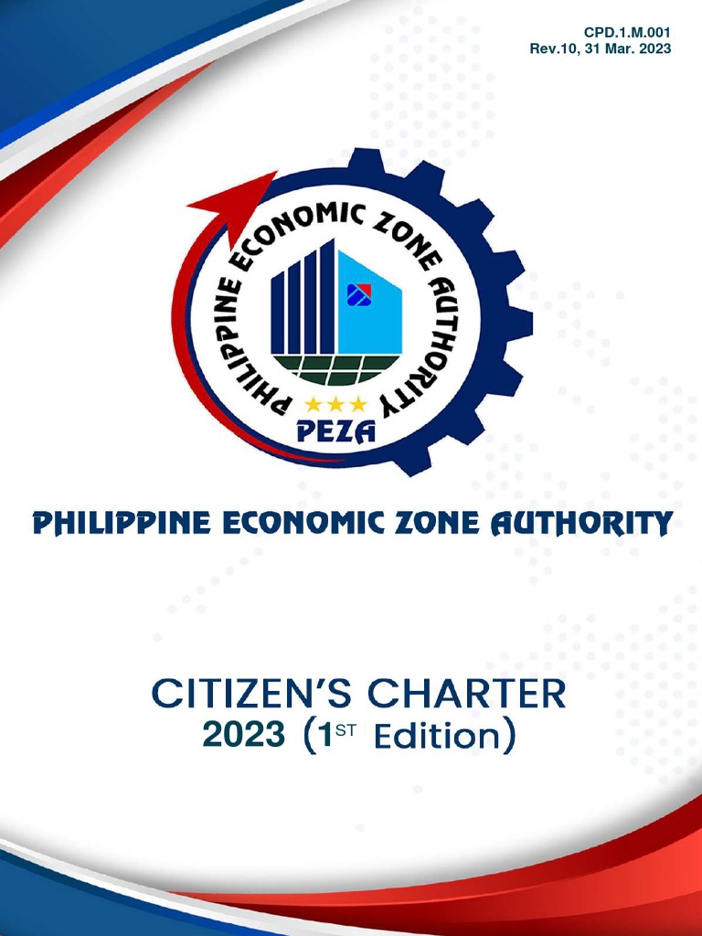 PEZA CITIZENS CHARTER (Rev 10, 31 Mar 2023, 1st Edition) - Compressed PDF | PDF | Sustainable ...