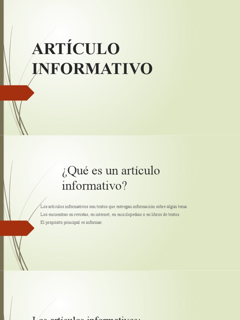Artículo Informativo | PDF