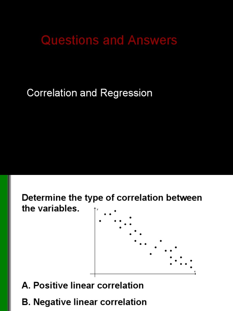 Correlation and Regression Questions - Answers | PDF | Econometrics | Statistical Analysis