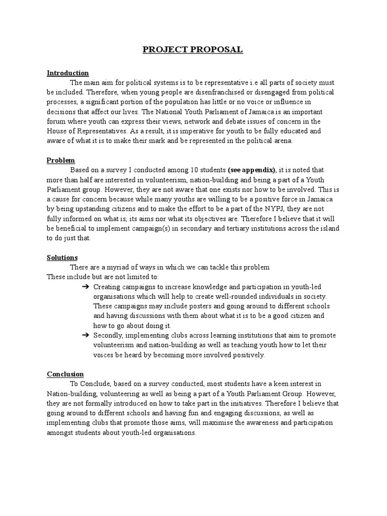 Project Proposal PDF | PDF | Volunteering
