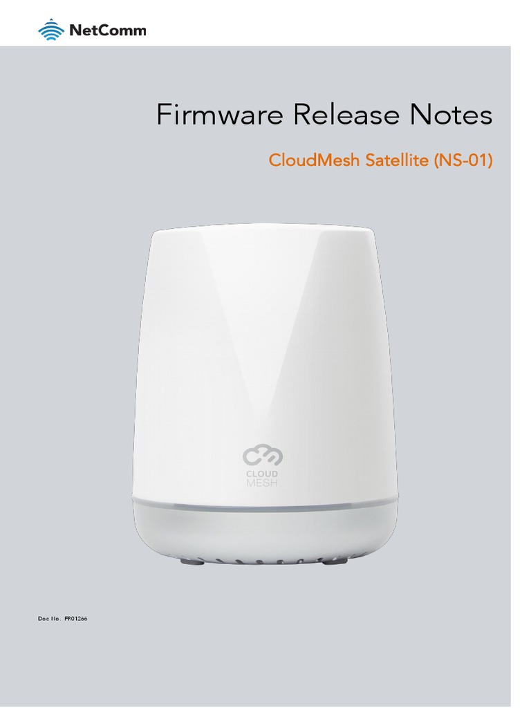 NS-01 Firmware Release Notes | PDF | Wi Fi | Information And ...