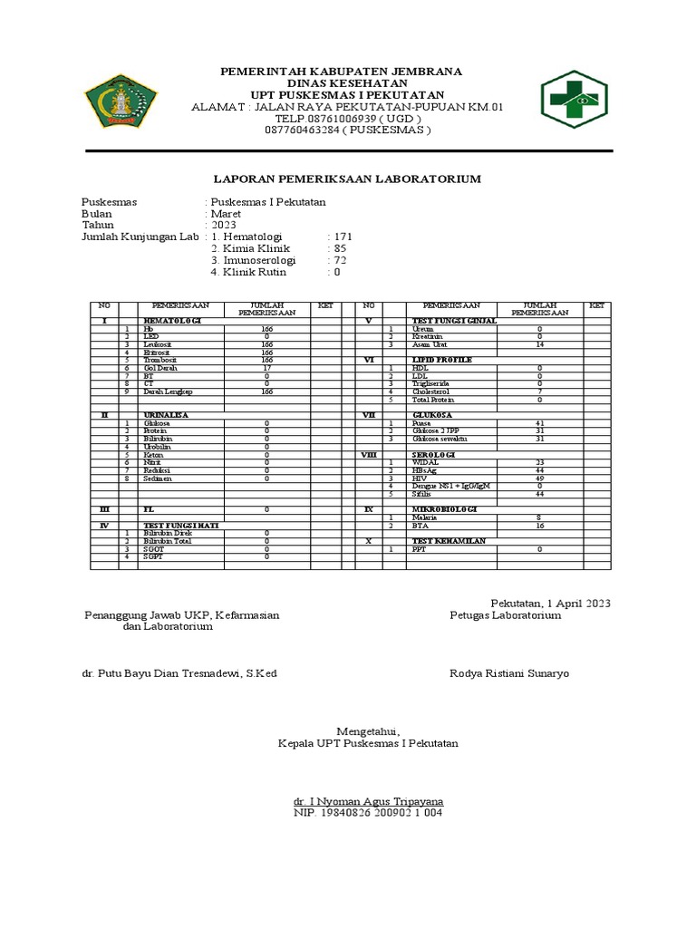 LAP Maret 2023 I PKT | PDF